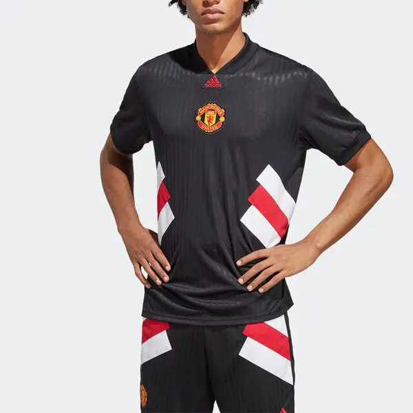 Adidas Manchester United Icon Shirt - Black/white/red