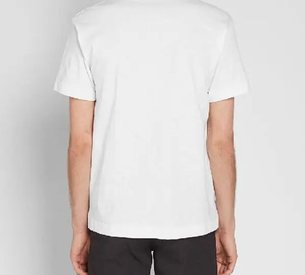 Play Comme Des Garcon Long Heart Printing Short Sleeve Red