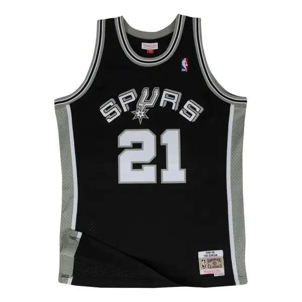 Mitchell & Ness Tim Duncan San Antonio Spurs 1998/99 Road Swingman Jersey #21 - Black