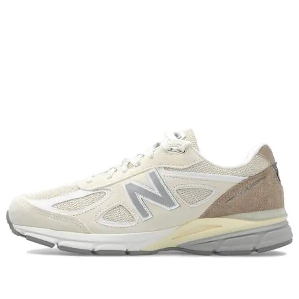 NEW BALANCE 990v4 Made In Usa 'limestone' Sneakers - Limestone/white