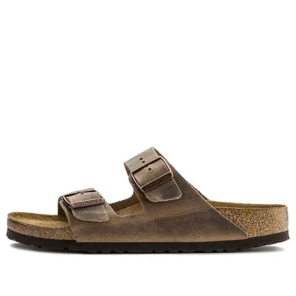 BIRKENSTOCK Arizona Soft Footbed Oiled Leather Sandals - Brown