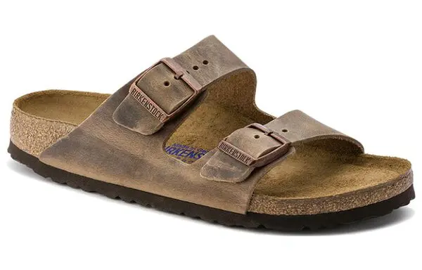 BIRKENSTOCK Arizona Soft Footbed Oiled Leather Sandals - Brown