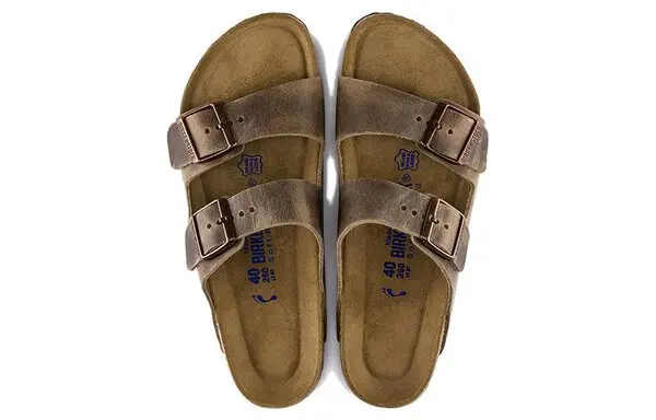 BIRKENSTOCK Arizona Soft Footbed Oiled Leather Sandals - Brown