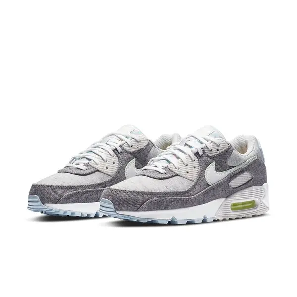 Nike Max 90 Recycled Canvas Pack Sneakers - Vast Grey/white/barely Volt
