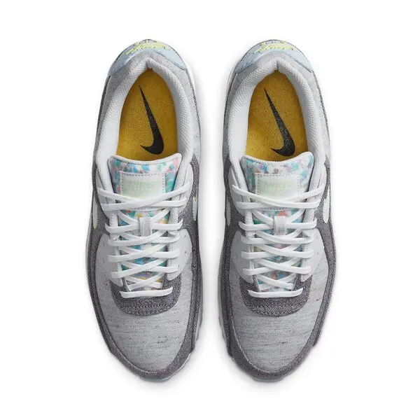 Nike Max 90 Recycled Canvas Pack Sneakers - Vast Grey/white/barely Volt