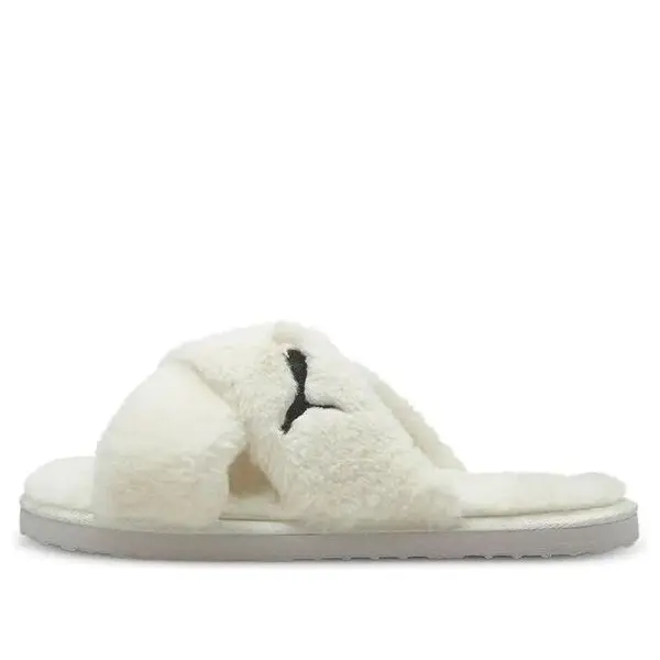 PUMA Fluff X Strap Slides - White