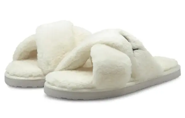 PUMA Fluff X Strap Slides - White