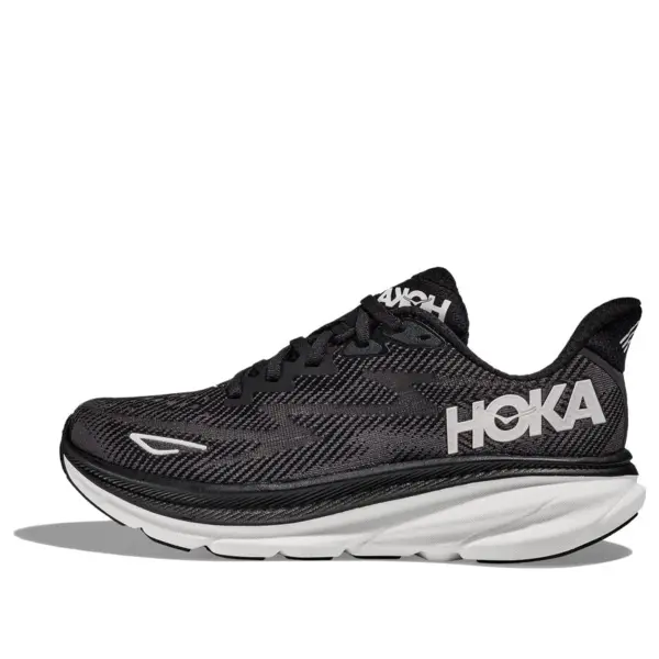 Hoka One One Clifton Athletic Sneakers - Black/white