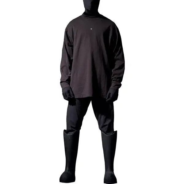 Yeezy Logo Longsleeve T-shirt - Black