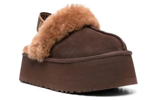 UGG Funkette Slipper With Platform Sole - Brown