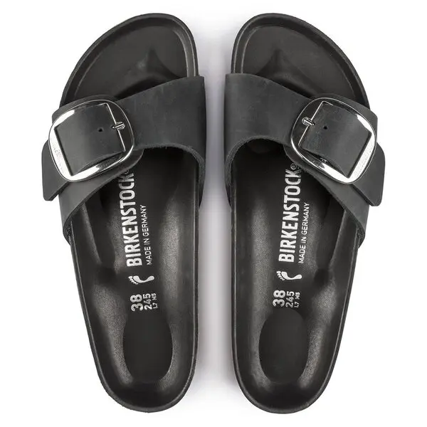 BIRKENSTOCK Madrid Big Buckle Sandals - Black