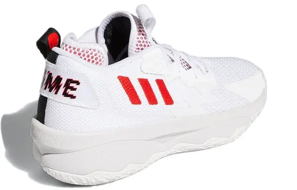 Adidas Dame "dame Time" High Top Sneakers - White/black/red