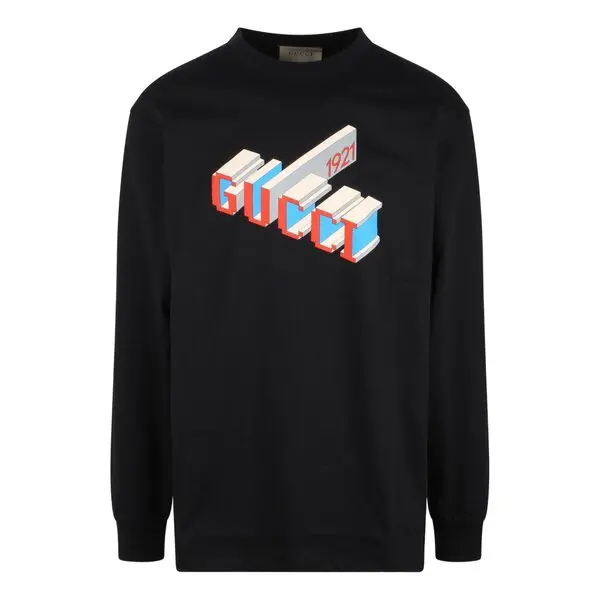 Gucci Cotton Jersey Long Sleeve T-shirt - Black