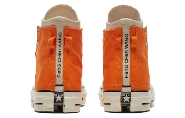 CONVERSE Feng Chen Wang X Chuck 70 2-in-1 High Top Sneakers - White/orange