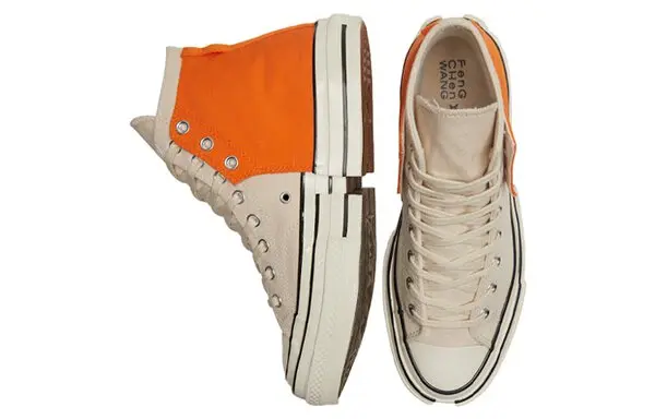 CONVERSE Feng Chen Wang X Chuck 70 2-in-1 High Top Sneakers - White/orange