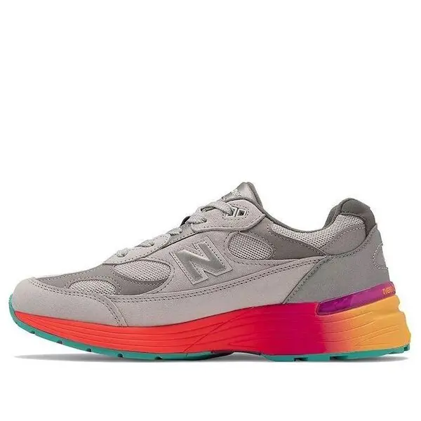 NEW BALANCE 992 Made In Usa Sneakers - Gray/orange/red