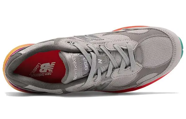 NEW BALANCE 992 Made In Usa Sneakers - Gray/orange/red