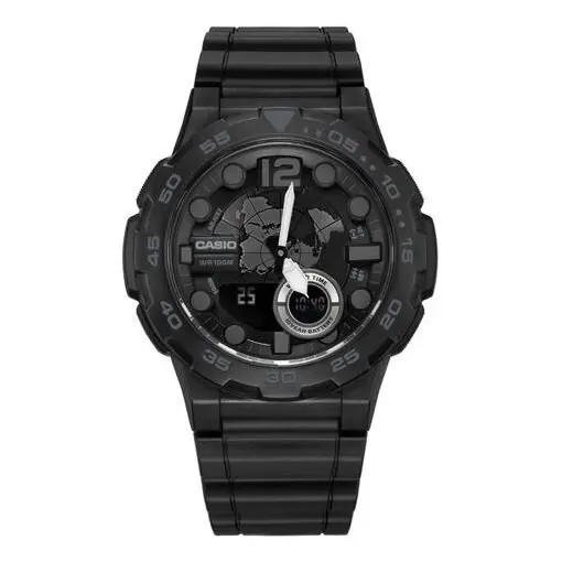 Casio Analog Sports Watch With Waterproofing - Black