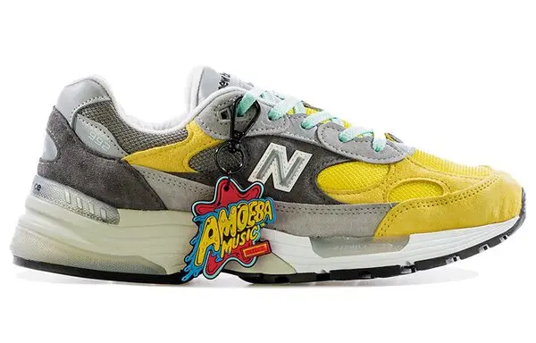 NEW BALANCE 992 Made In Usa 'grey Yellow - Grey/yellow