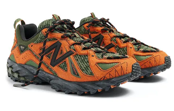 NEW BALANCE X Joe Freshgoods 610 "lil' Swamps" Sneakers - Orange/green