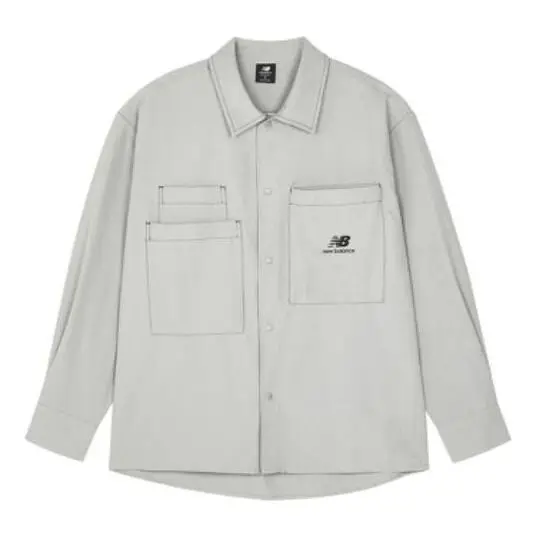 NEW BALANCE Logo Classic Shirt Asia Sizing 'grey Black - Grey/black