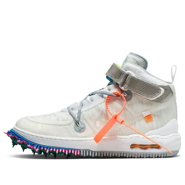 Nike Force 1 Mid Off-white 'white - Clear White/grey/blue