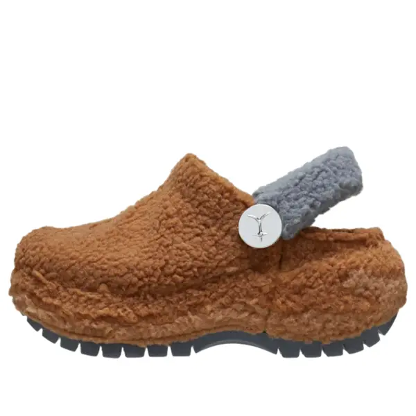 CROCS X Lil Nas Classic Mega Crush Clogs - Brown/grey