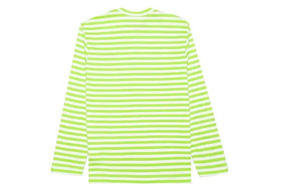 Play Comme Des Garcon Striped Long-sleeve Shirt - Green