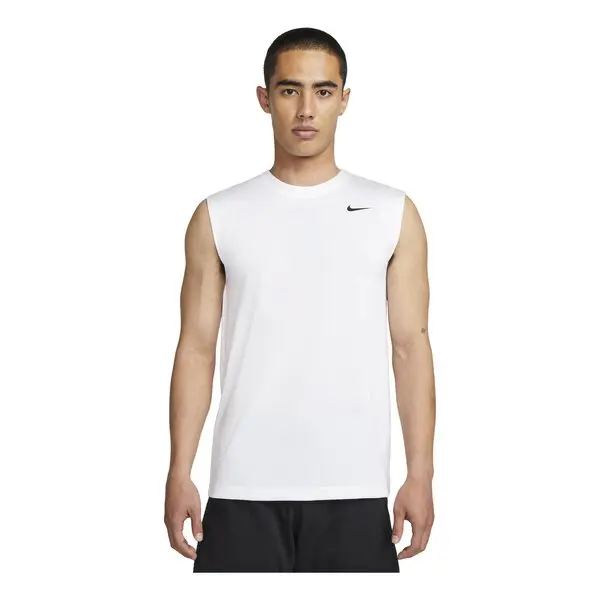 Nike Dri-fit Legend Sleeveless T-shirt - White/black