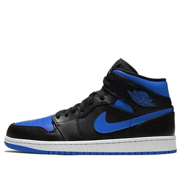 JORDAN 1 Mid "black Hyper Royal - Black/hyper Royal-white