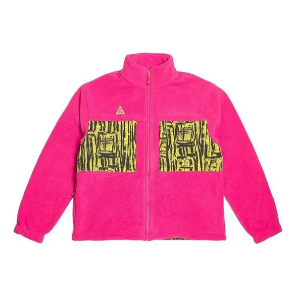 Nike Splicing Fleece Jacket - Pinkred