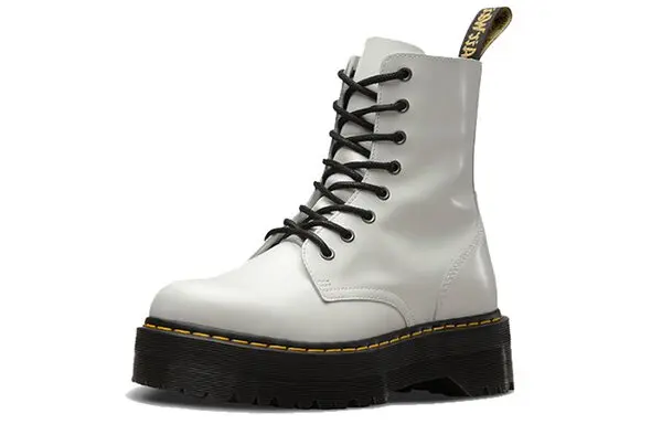 Dr. Martens Jadon Smooth Leather Platform Boot - White