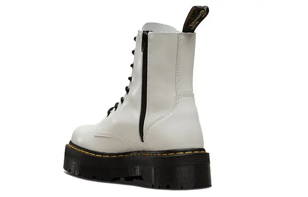 Dr. Martens Jadon Smooth Leather Platform Boot - White