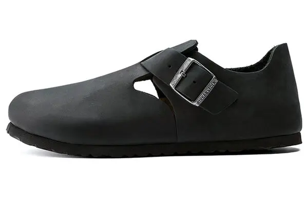 BIRKENSTOCK London Oiled Leather Clogs - Black