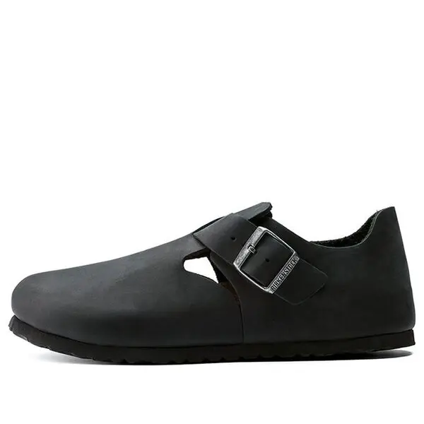 BIRKENSTOCK London Oiled Leather Clogs - Black