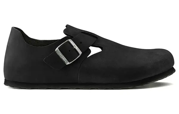 BIRKENSTOCK London Oiled Leather Clogs - Black