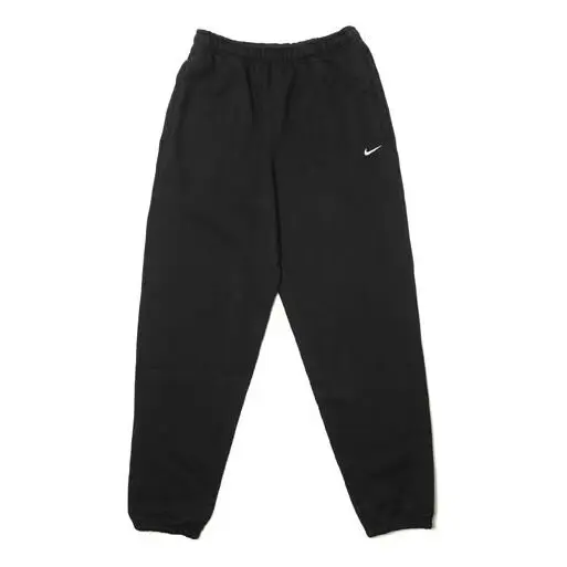 Nike Lab Logo Retro Classic Fleece Lined Sports Pants - Black