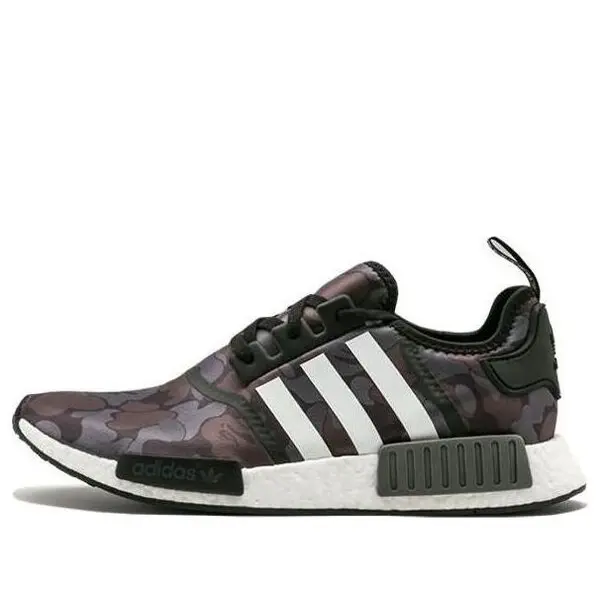 Adidas X A Bathing Ape Nmd_r1 Camouflage Sneakers - Black