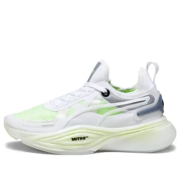 PUMA Pwr Xx Nitro Squared Athletic Sneakers - White/speed Green
