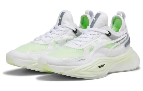 PUMA Pwr Xx Nitro Squared Athletic Sneakers - White/speed Green