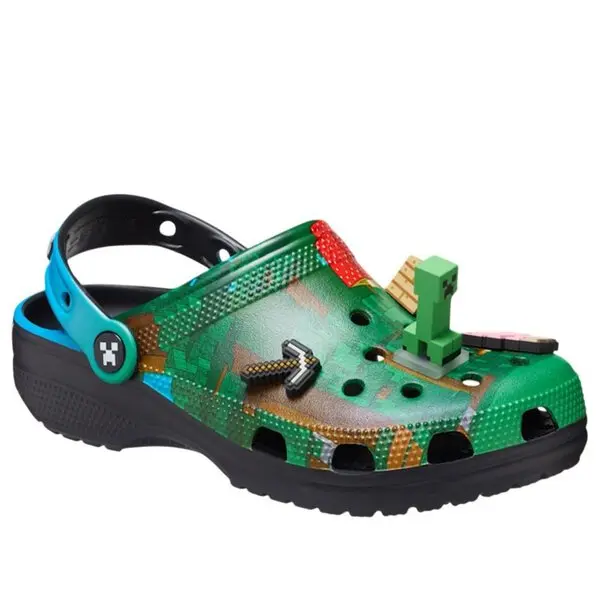 CROCS X Minecraft Clog - Green/black