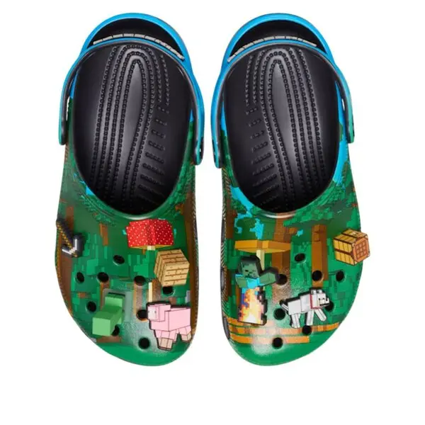 CROCS X Minecraft Clog - Green/black