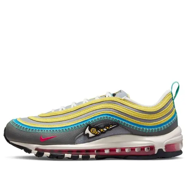 Nike Max 97 Se 'air Sprung' Sneakers - Grey/yellow/blue