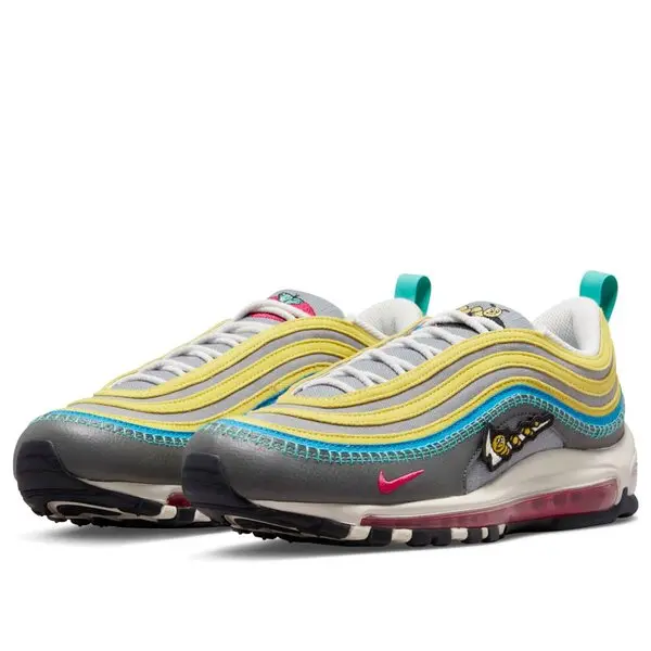 Nike Max 97 Se 'air Sprung' Sneakers - Grey/yellow/blue