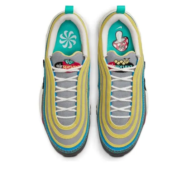 Nike Max 97 Se 'air Sprung' Sneakers - Grey/yellow/blue