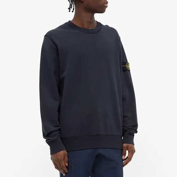 Stone Island Garment Dyed Crewneck Sweatshirt - Blue