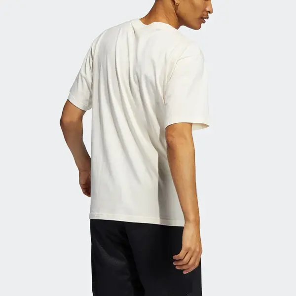 Adidas Made With Nature Multi Logo Tee 'ivory White