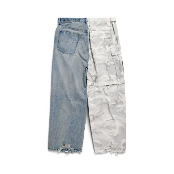 Balenciaga Grayscale Camo Hybrid Baggy Pants