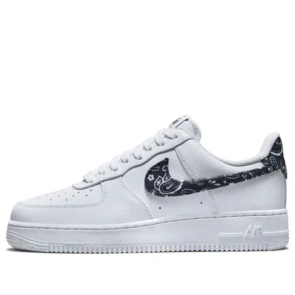 Nike Force 1 '07 Essentials "black Paisley" Low Top Sneakers - White/black