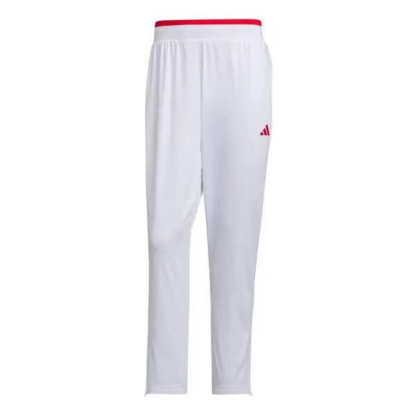 Adidas Knit Tennis Pants Asia Sizing 'white Red - White/red